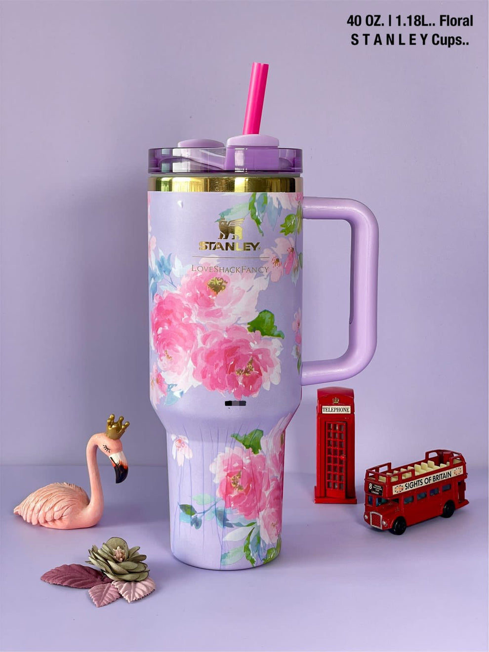 Stanley Floral Print Quencher H2.0 Insulated Tumbler (40 OZ | 1.18L ...