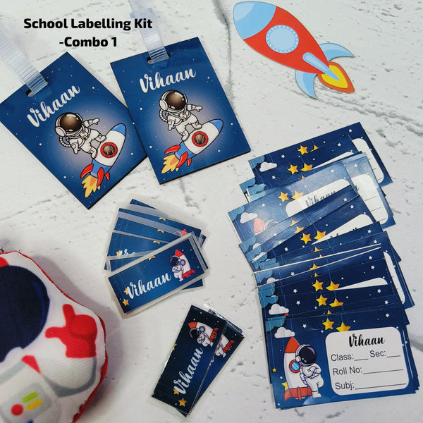 School Labelling Kit Combo 1.0 - Paper Stickers, Iron-on Labels, MDF T ...