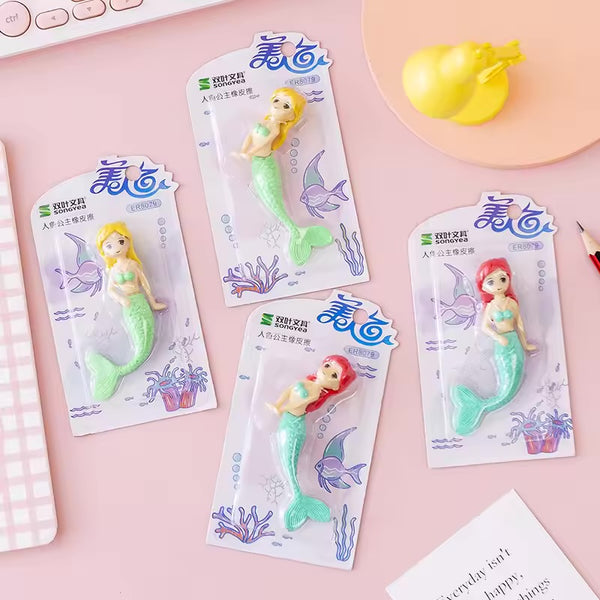 Big Mermaid Eraser for Kids – Cute & Durable Stationery – The Whizz Kids