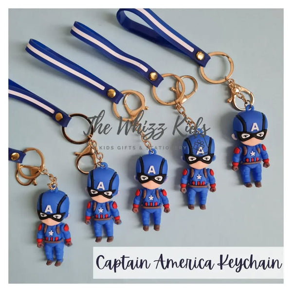 Captain America Keychain with Grip – Superhero Accessory for Boys & Me ...